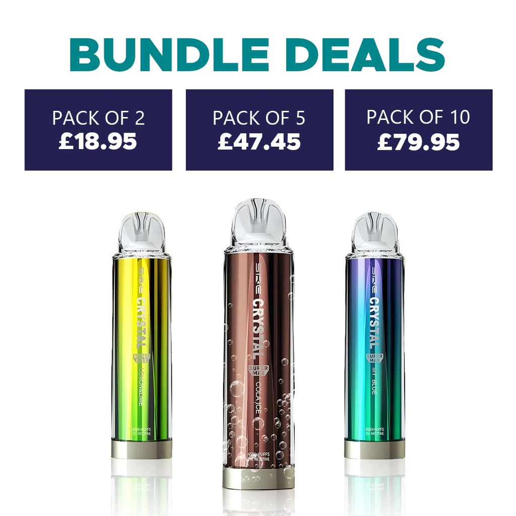 SKE Crystal Super Max 4500 Puffs Disposable Vape 10 for £79.95.