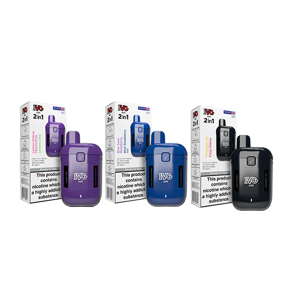 20mg I VG Air 2 in 1 Disposable Rechargeable Pod Vape Kit 1200 Puffs ...