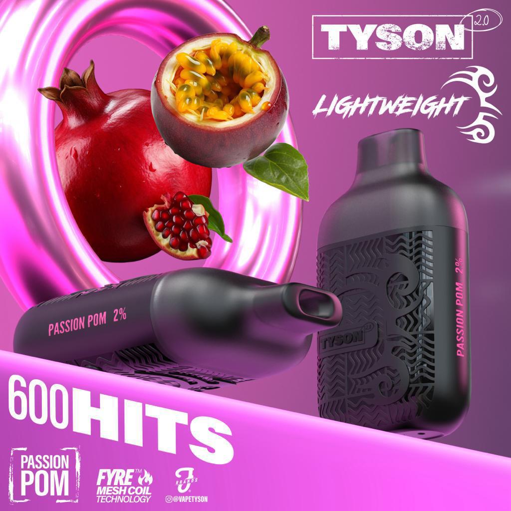 Tyson 2.0 Lightweight 600 Puffs Disposable Vape | 3 for £10.35
