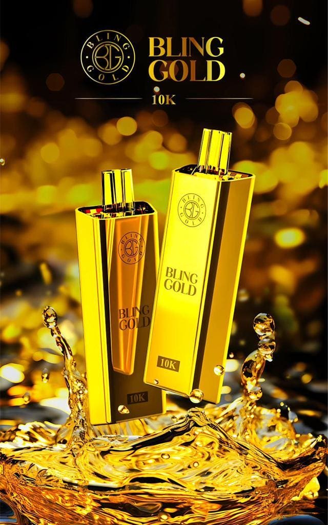 Bling Gold 10K Puffs Disposable Vape | Premium Vaping for £11.75